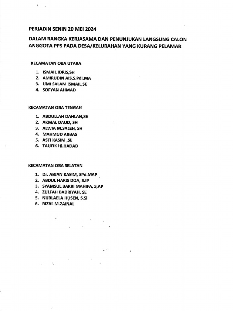 Perjadin 20 Mei 2024 | PDF