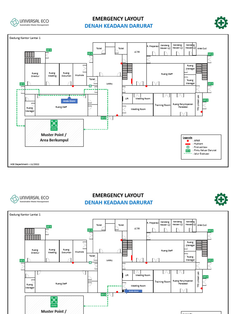 Denah Emergency Exit, APAR, Hydrant | PDF | Chemistry | Chromatography