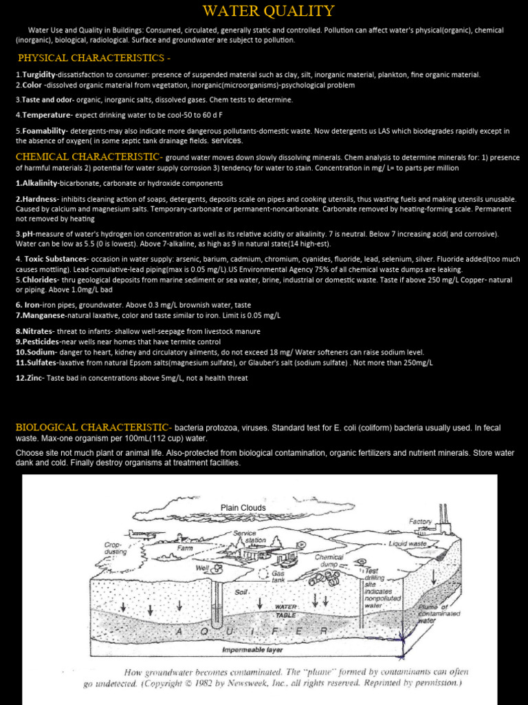Water Quality Analysis and Treatment Methods | PDF | Water Heating ...