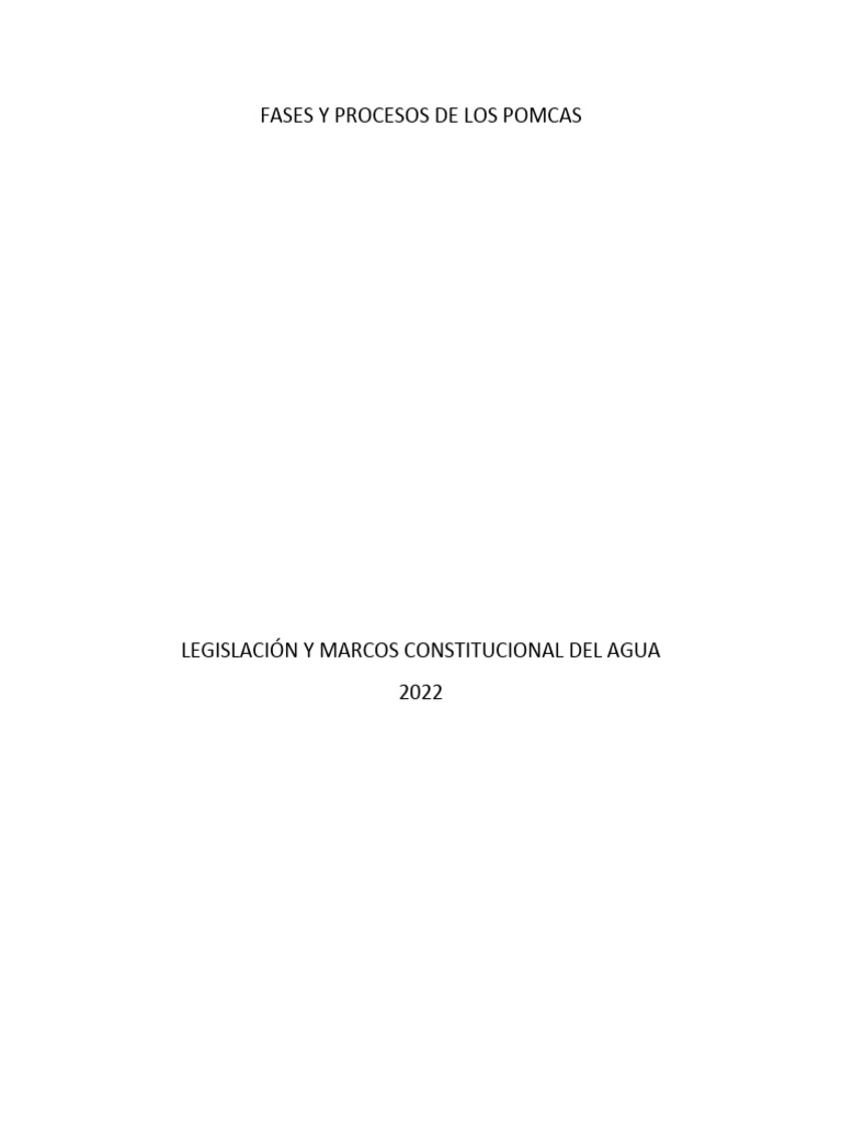 Fases y Procesos de Los Pomcas | Descargar gratis PDF | Planificación | Evaluación