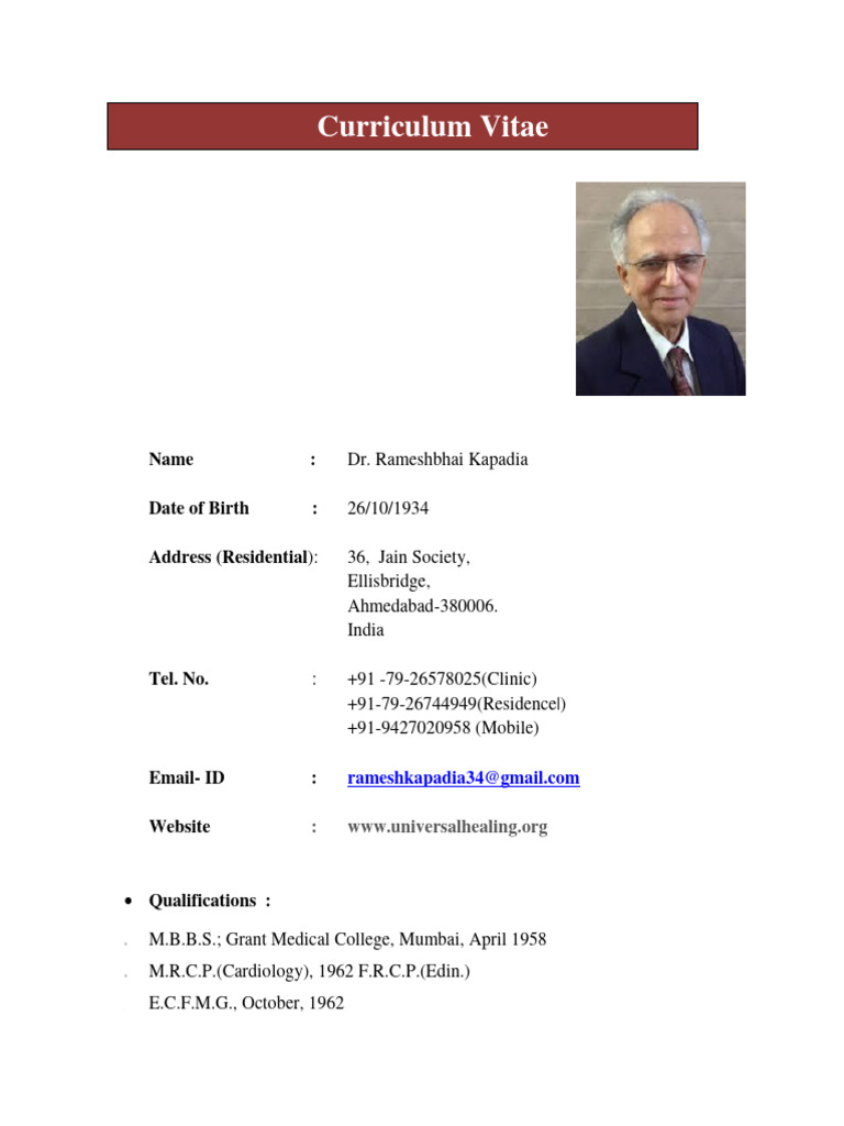 Cardiologist's Accomplishments | PDF | Cardiology | Physician