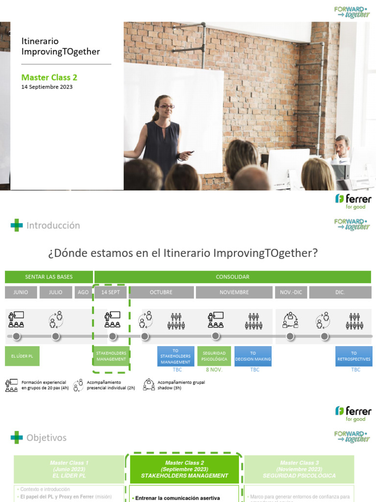 Master Class 2 ImprovingTOgether | PDF | Las emociones | Modificación de comportamiento