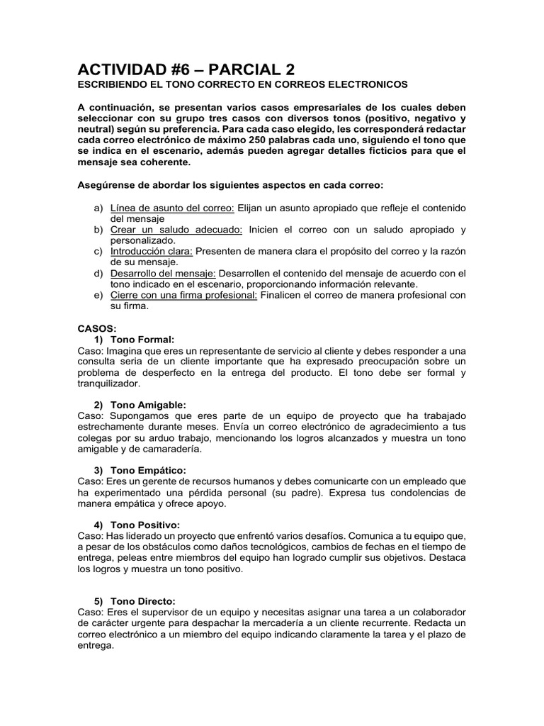Actividad 6 - P2 | PDF | Crecimiento personal y profesional | Negocios
