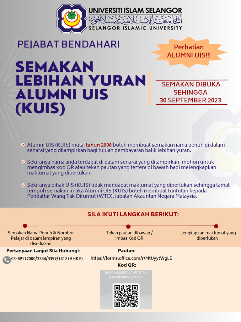 Semakan Nama Alumni Lebihan Yuran Uis | PDF