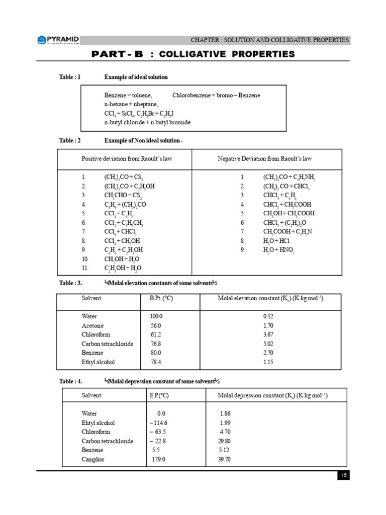 Solution and Colligative Properties Theory 2 | PDF | Scientific Phenomena | Applied And ...