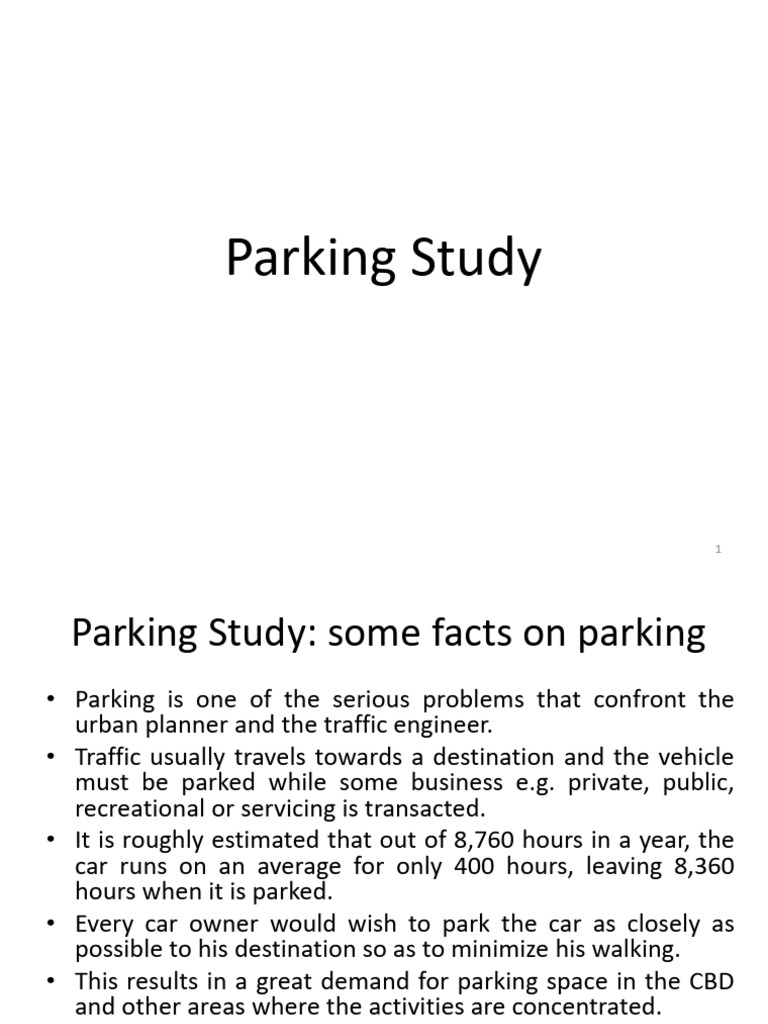 1 2 6-Parking-Study | PDF | Parking | Traffic Congestion