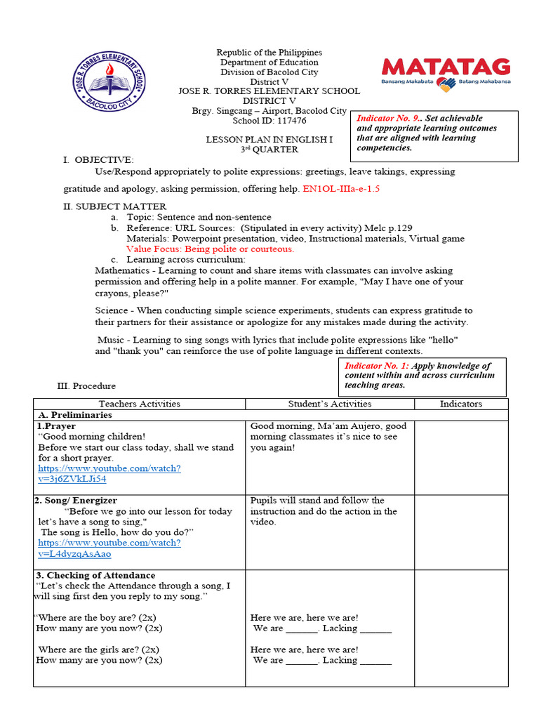COT2-23-24-ENG-3rd-QTR (Final Copy) | PDF | Teachers | Learning