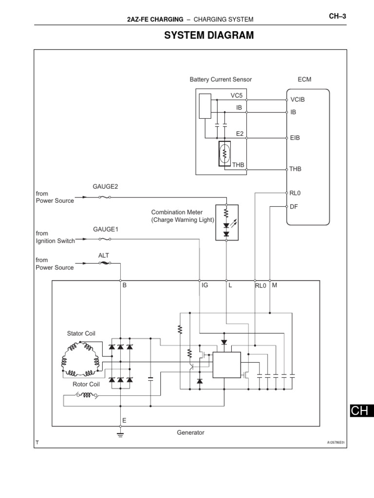 System Diagram: ECM Battery Current Sensor | Download Free PDF | Belt ...