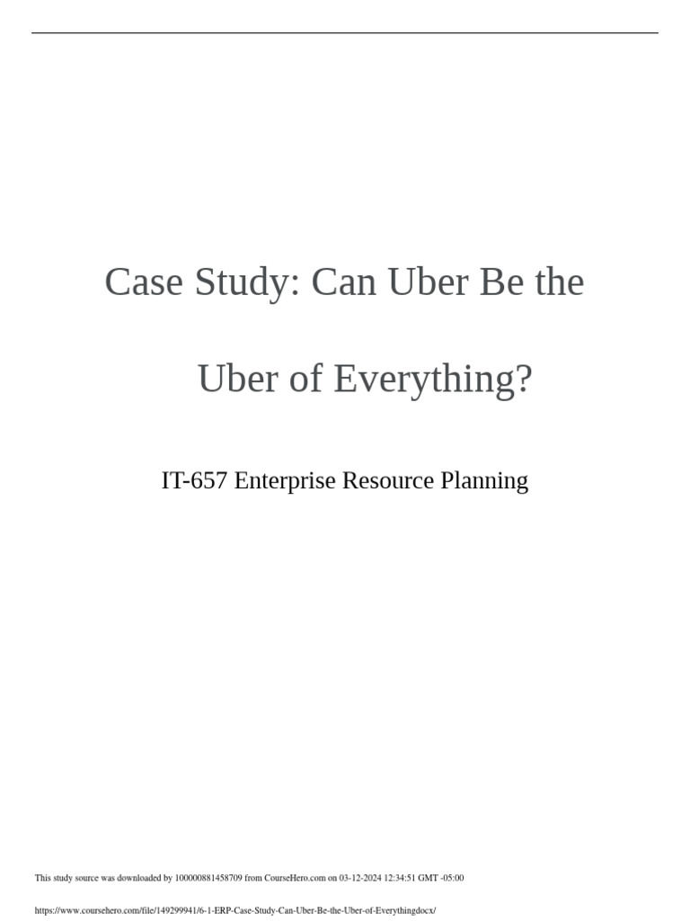 Uber's Market Dominance & Challenges | PDF | Employment | Enterprise ...