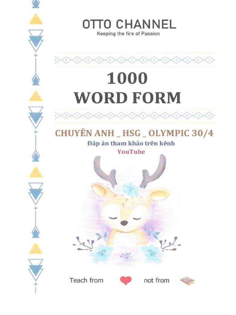 1000 Word Form Thi Chuyên Anh - Olympic 30-04 - Otto Channel | PDF | Behavioural Sciences ...