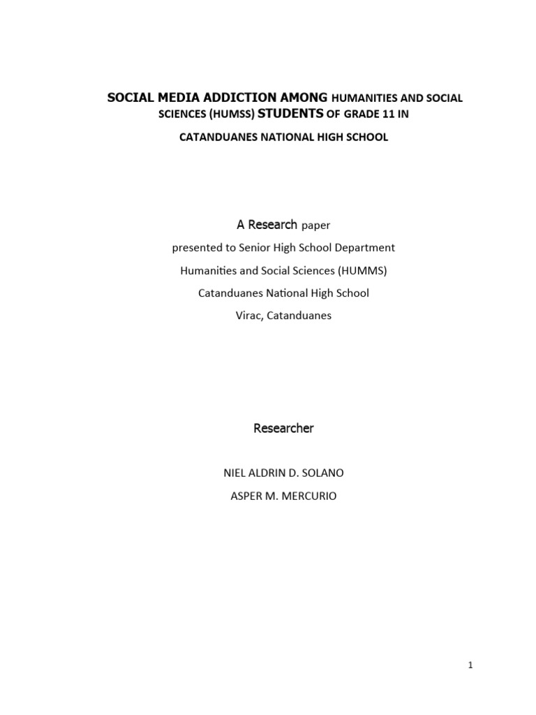 Research Social Media Addiction | PDF | Social Media | Popular Culture ...