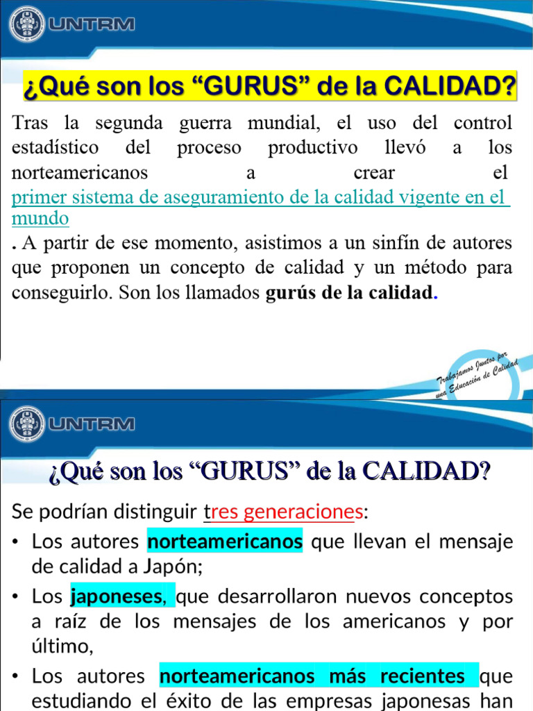 1.3. Los GURUS de La Calidad. 555 | PDF | Calidad (comercial ...