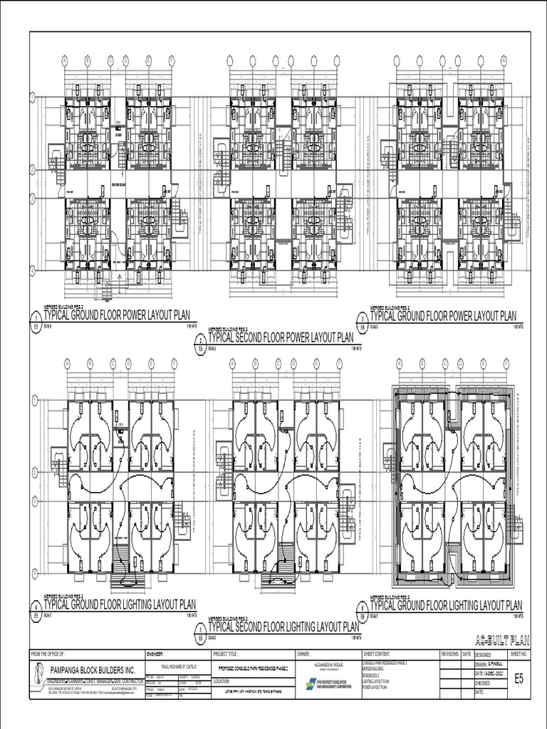 Typical Second Floor Power Layout Plan Typical Ground Floor Power ...