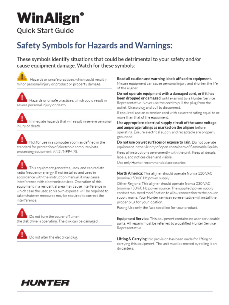 QS4307-T WinAlign® Quick Start Guide | PDF | Power Supply | Ac Power Plugs And Sockets