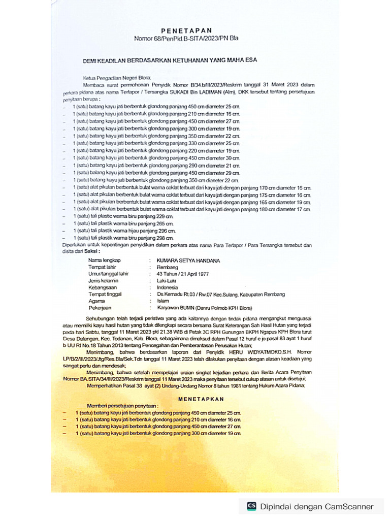 Penetapan Sita | PDF