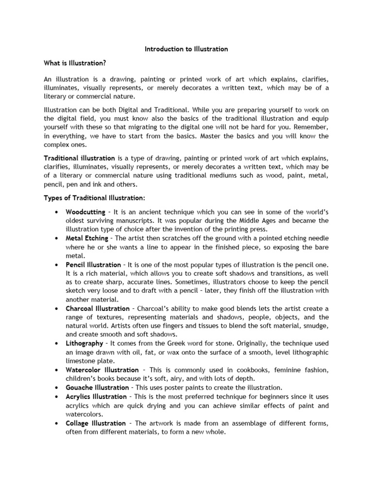 Introduction To Illustration | PDF | Illustration | Drawing