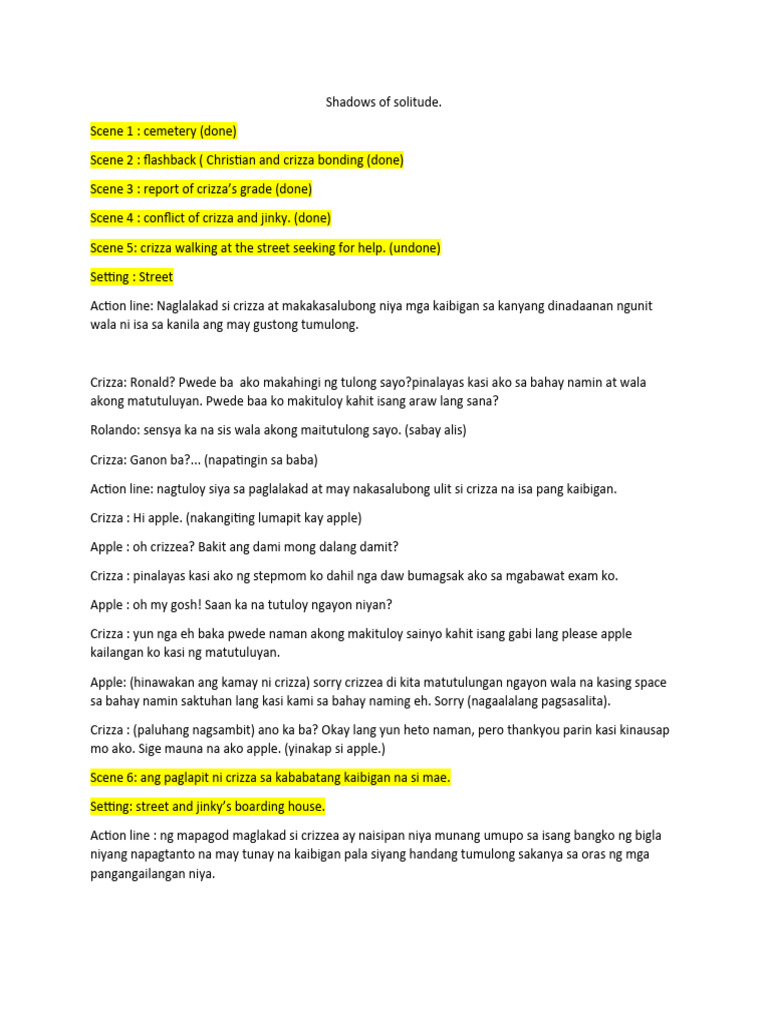 Shadows of Solitude New Script | PDF