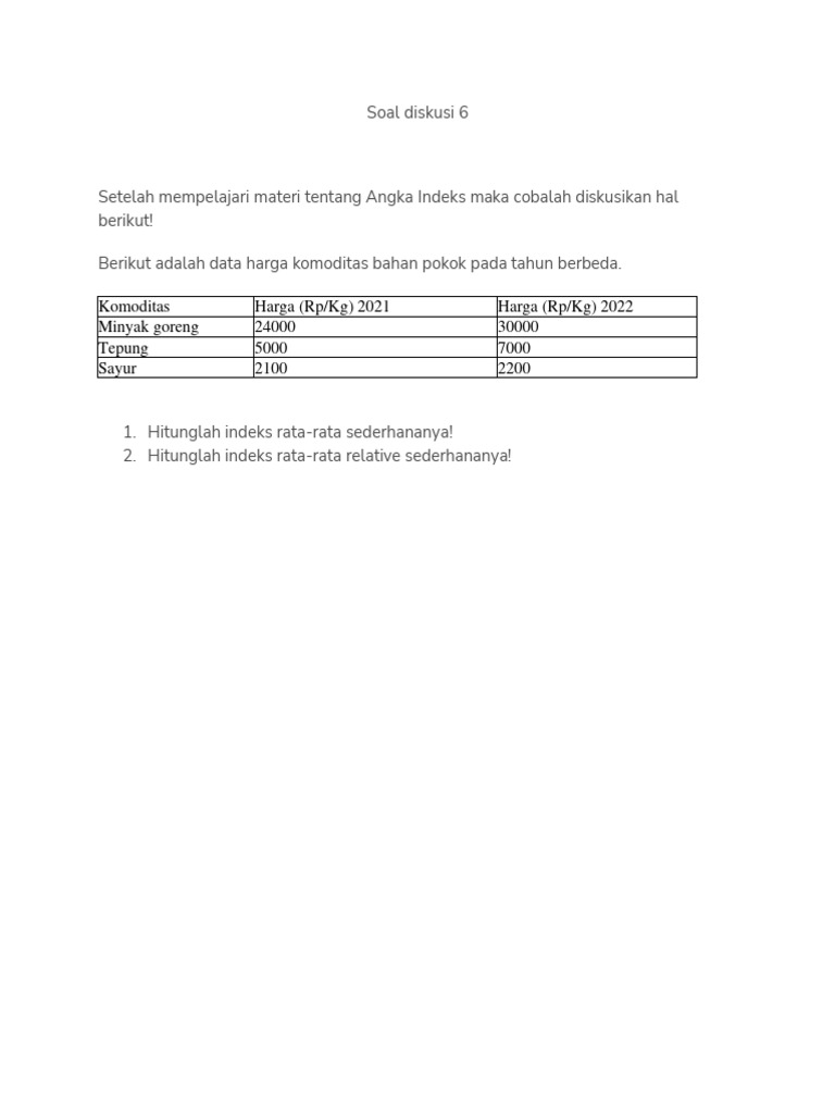 Diskusi 6 Statistika Ekonomi 20 | PDF