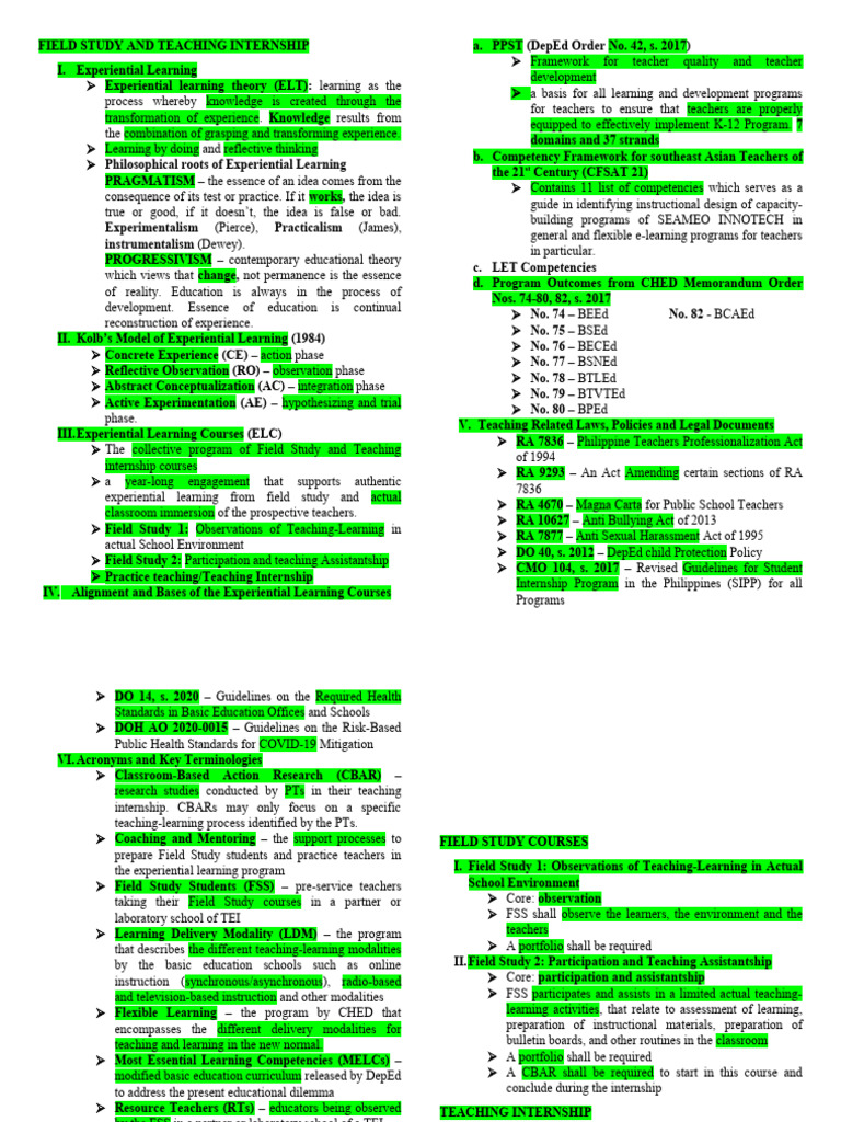 OPMS Prof Ed Field Study and Action Research Lectures | PDF | Quantitative Research ...