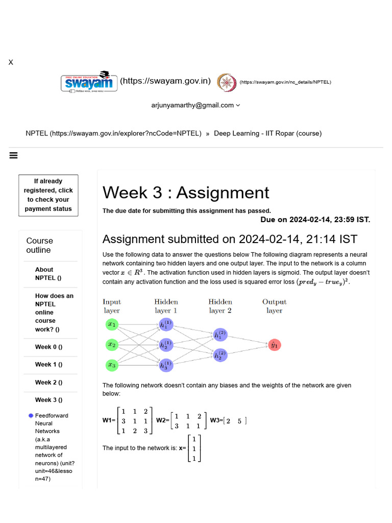 Deep Learning - IIT Ropar - Unit 6 - Week 3 | PDF | Deep Learning | Computational Science