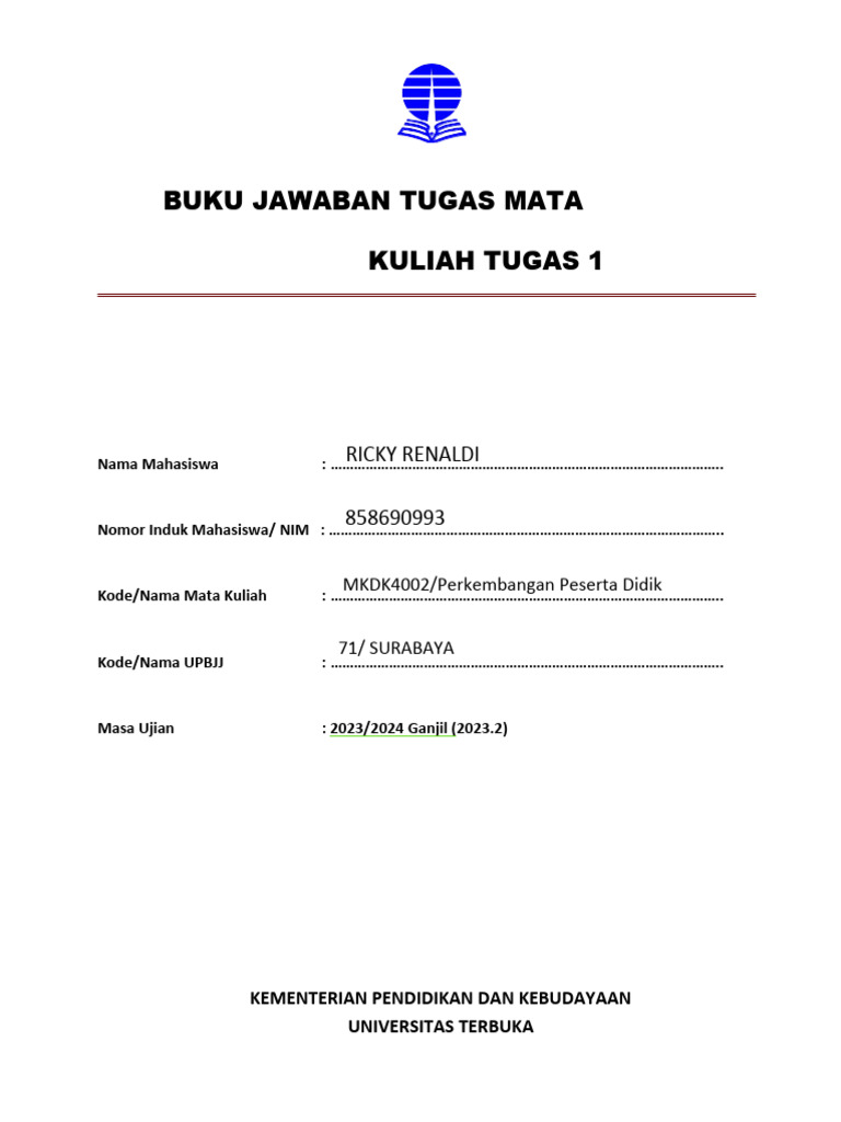 Perkembangan Peserta Didik RICKY RENALDI | PDF