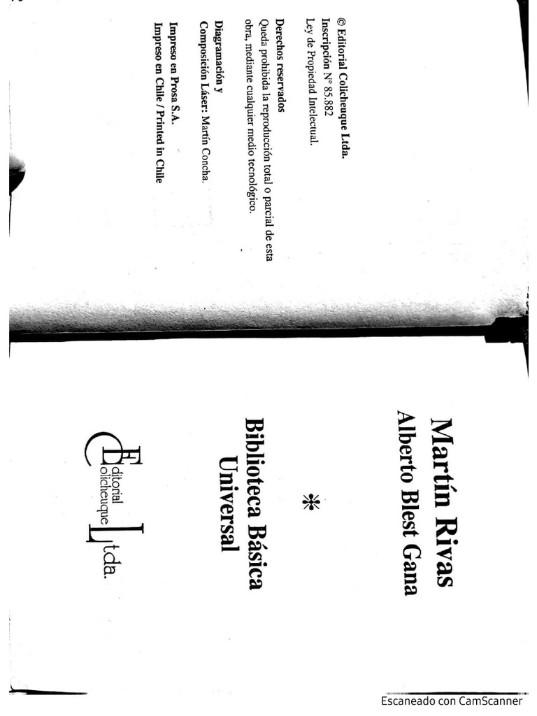 Martín Rivas (Editorial Colicheuque) Libro | PDF
