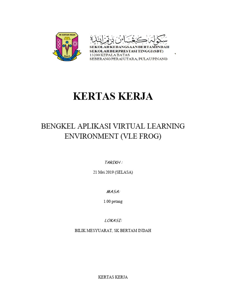 Kertas Kerja LDP Bengkel Vle Frog | PDF