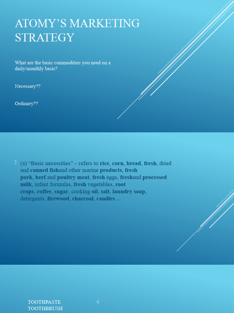 Atomy's Marketing Strategy | PDF | Foods