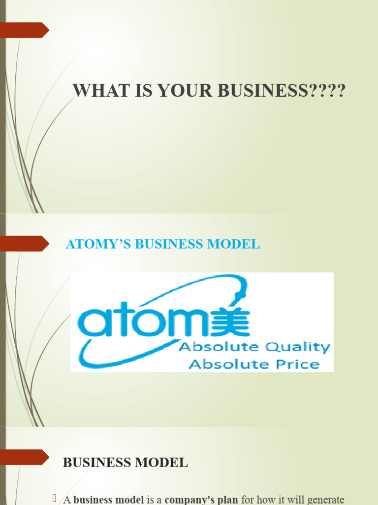 Atomy's Business Model | PDF | Multi Level Marketing | Business