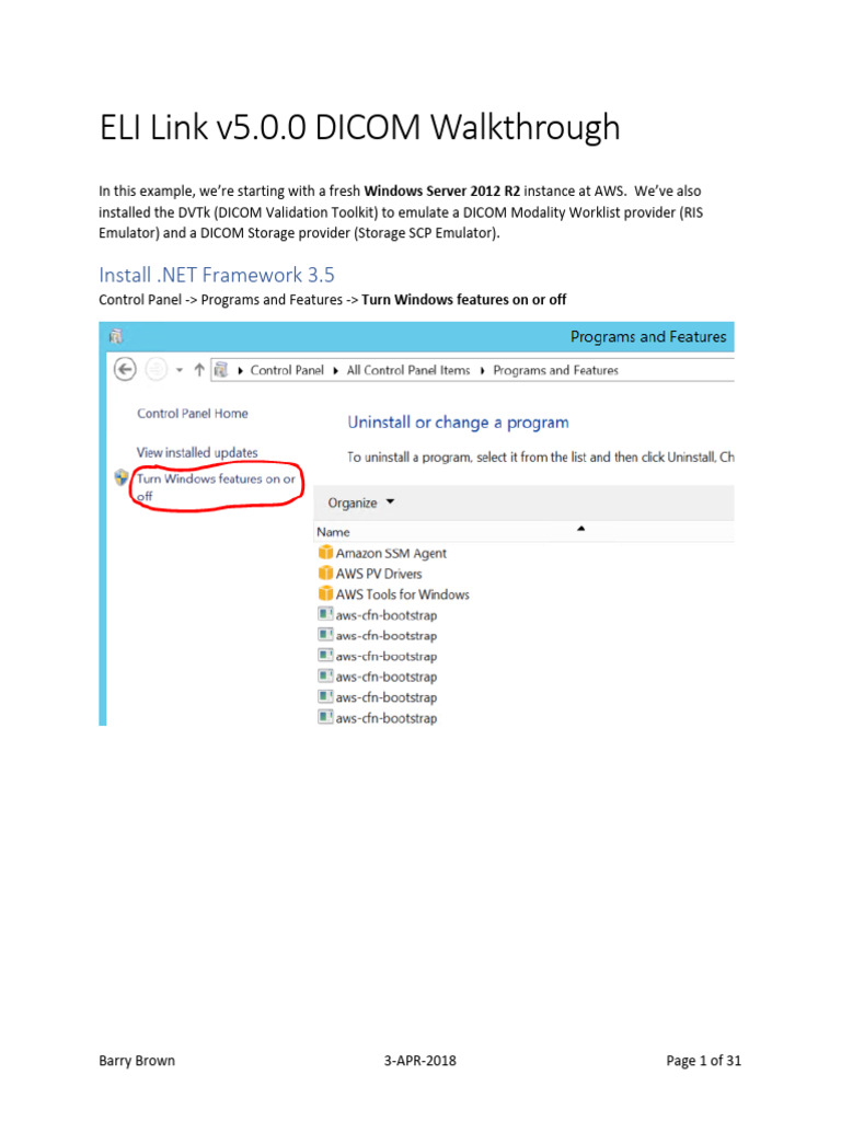 ELI Link v5 DICOM Walkthrough | PDF | Software | Computer Science