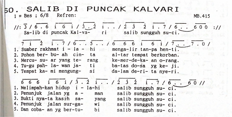 Salib Di Puncak Kalvari | PDF
