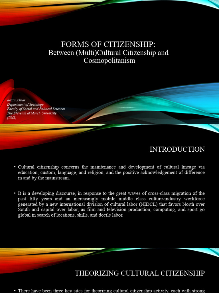 Forms of Citizenship | PDF | Cosmopolitanism | Multiculturalism