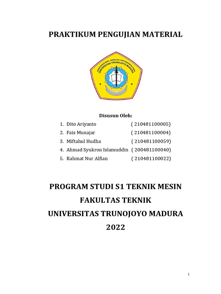 Laporan Praktikum Pengujian Material | PDF | Teknologi & Rekayasa