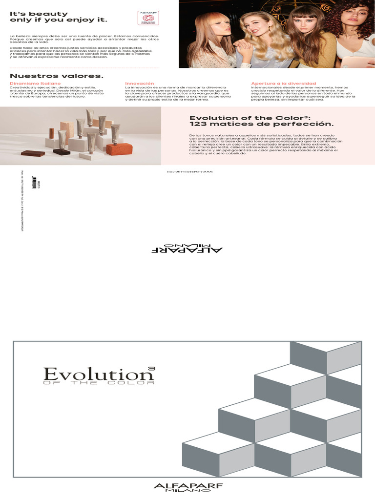Carta de colores Alfaparf Evolution | PDF | Matiz | Color