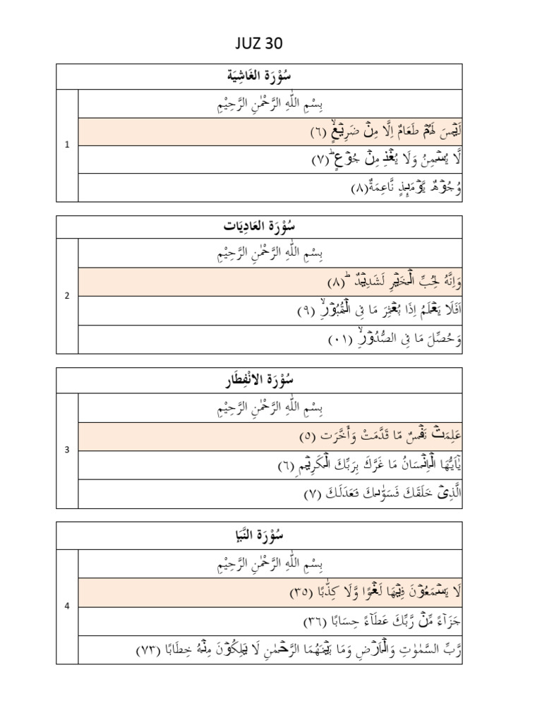 SOAL UJIAN TAHFIDZ | PDF