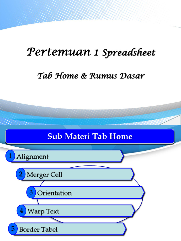 Panduan Dasar Spreadsheet | PDF