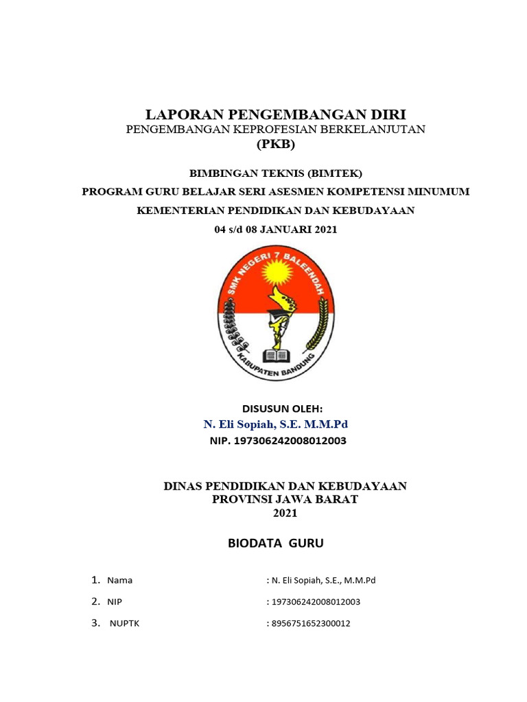 LAPORAN BIMTEK SERI AKM. Popi | PDF