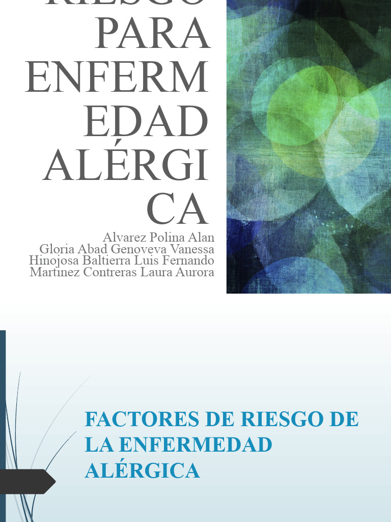 FACTORES PREDISPONENTES ALERGO | PDF | Alergia | Ciencias de la Salud