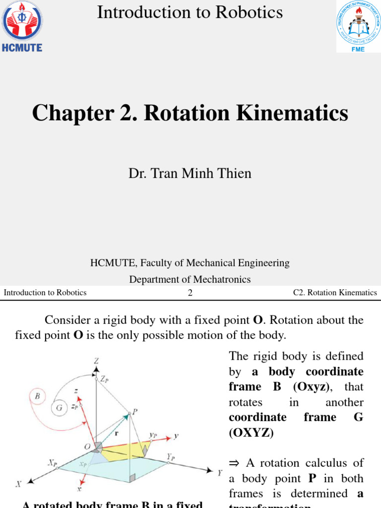 Chapter 2 Stu Rotation Kinematics | PDF | Cartesian Coordinate System ...