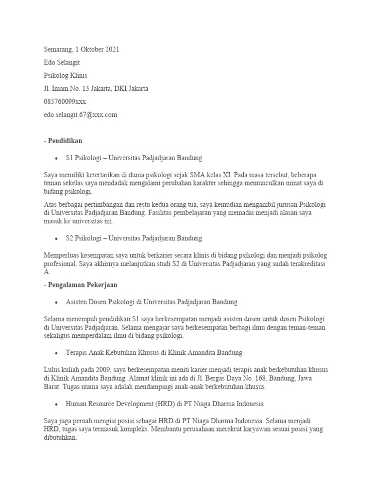 Contoh Resume | PDF | Pengembangan Diri