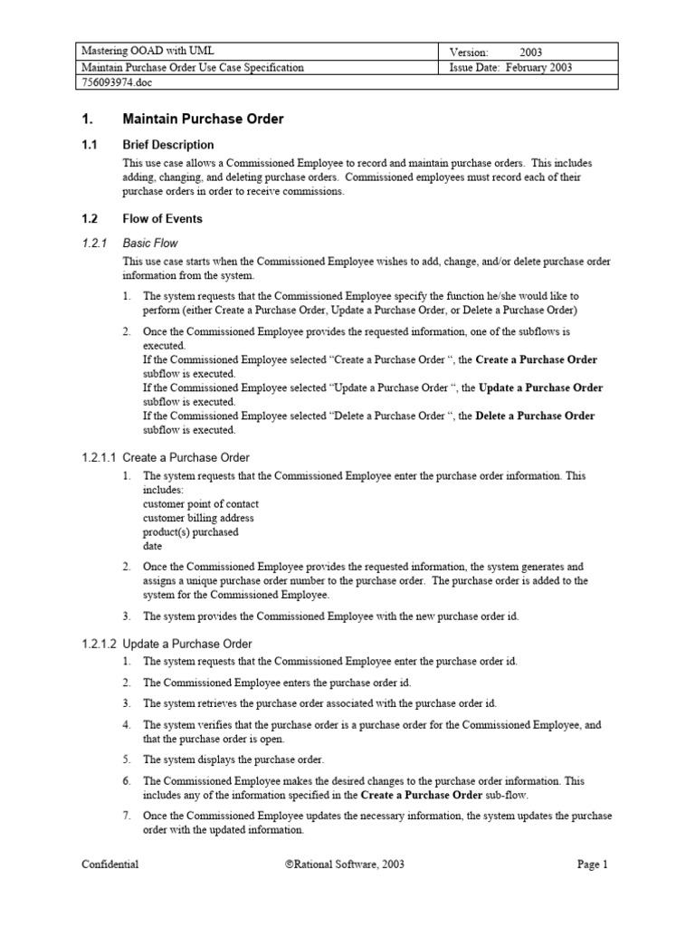 Purchase Order Management Use Case | PDF | Computing | Software