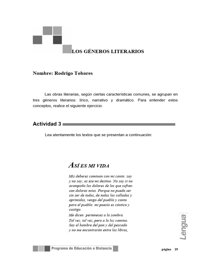 Lengua 3 | PDF | Poesía | Rima