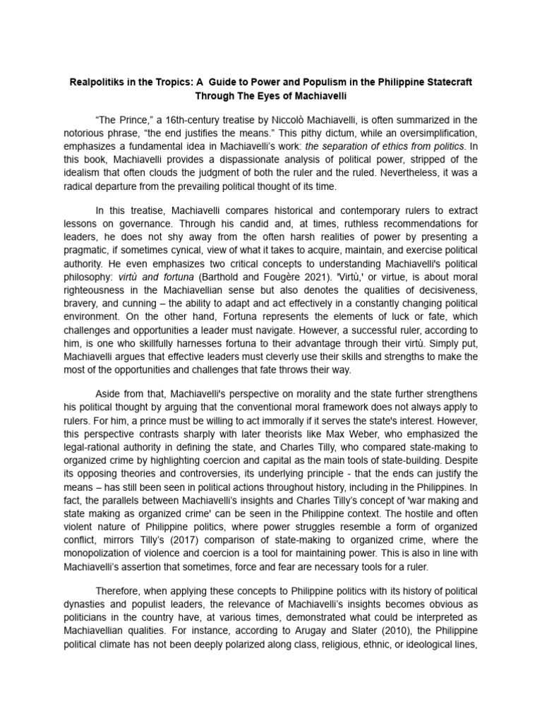 The Prince Analysis | PDF | Niccolò Machiavelli | The Prince