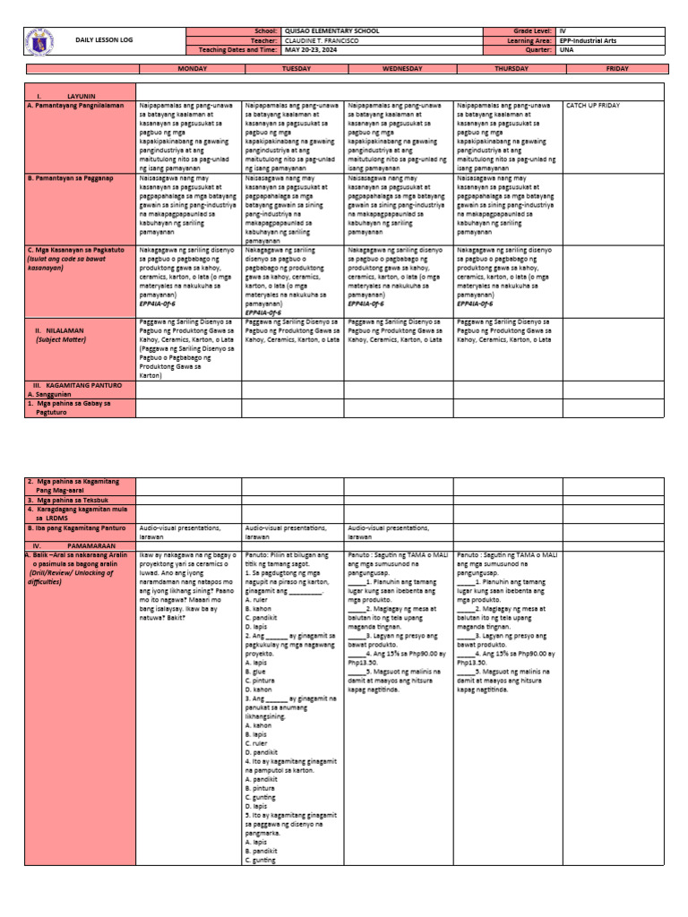 DLL EPP4 IA W8 Newedumaymay | PDF