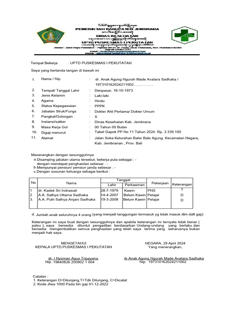 Blanko Model C Ipekutatan | PDF