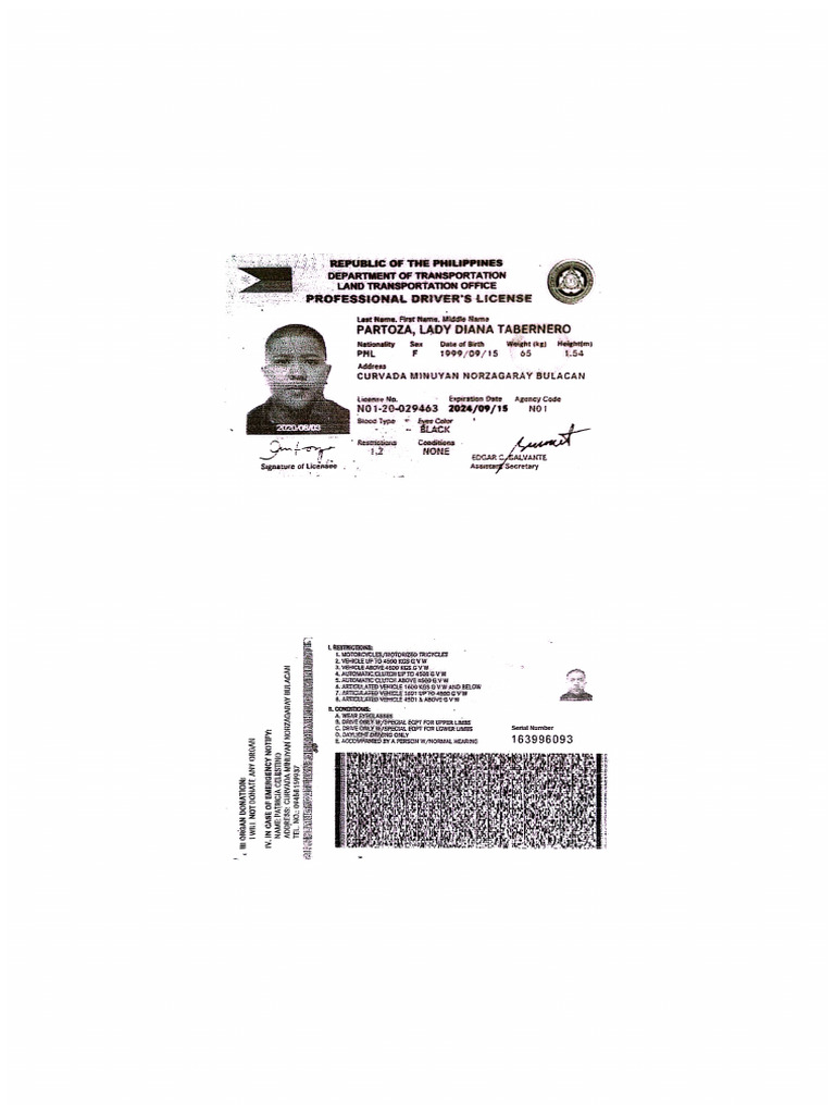 Drivers License | PDF