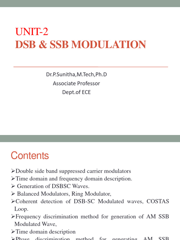 AC Unit-2 | PDF | Detector (Radio) | Modulation