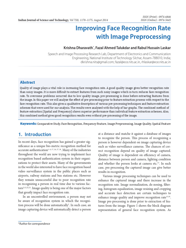 Improving Face Recognition Rate With Ima | PDF | Computer Vision