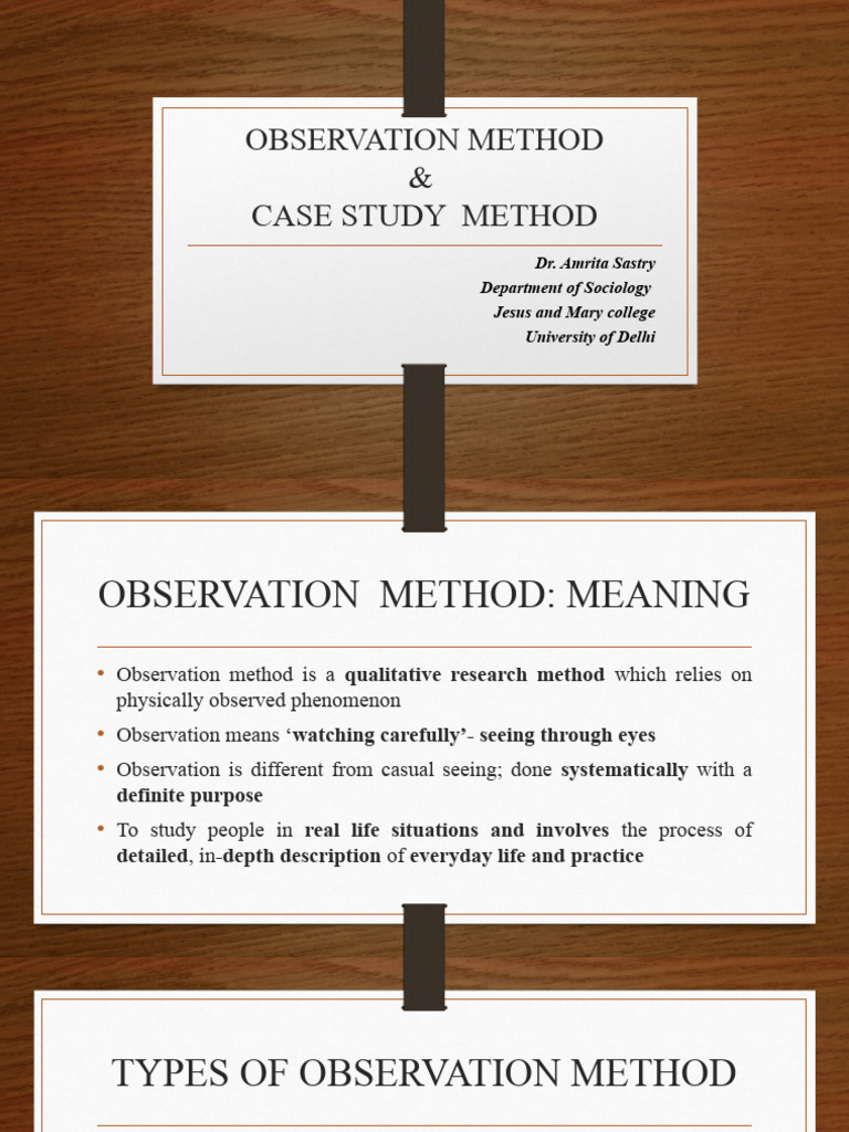 Observation Method | PDF | Data | Observation