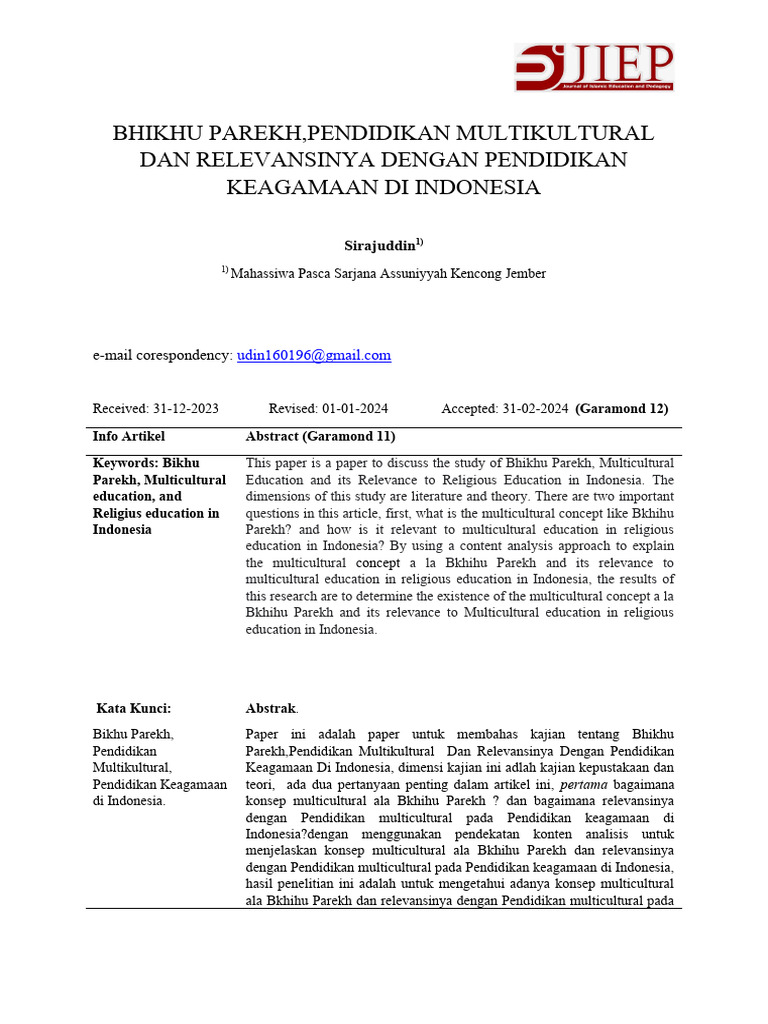 1 Template JIEP Udin Paper | PDF | Agama & Spiritualitas